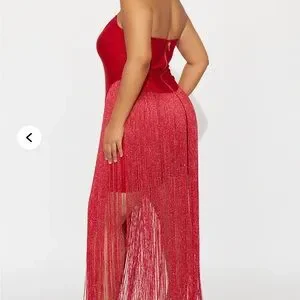 Fashion Nova | Dresses | Host Pick Bossy Tiara Glitter Bandage Maxi ...